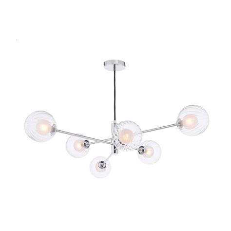 6 Light Pendant With Double Layer Glass Shades Lighting Company Uk