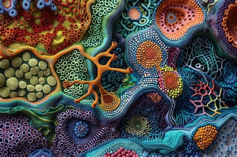 craft a biological tapestry with a stylized cell p generative ai