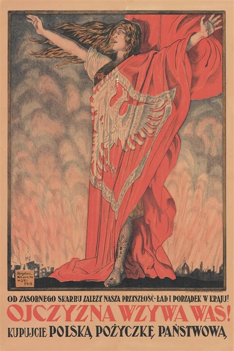 Polish Wwi Propaganda Poster 1918 Artwork Print On Matte Paper