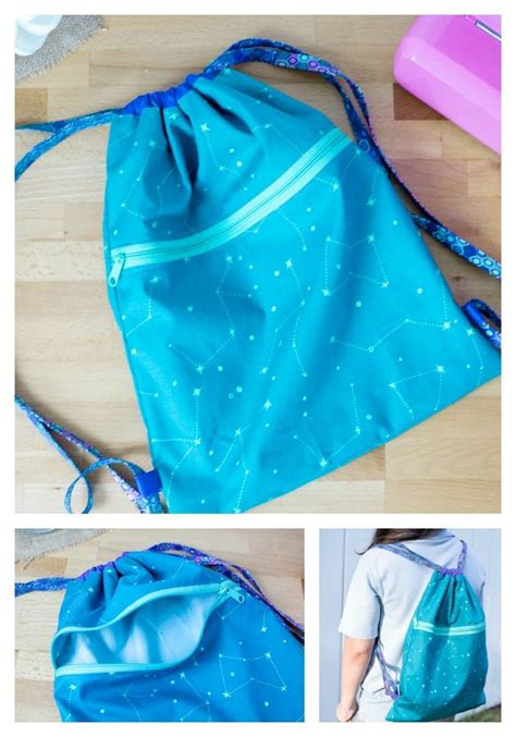 Diy Drawstring Backpack With Pocket Artofit