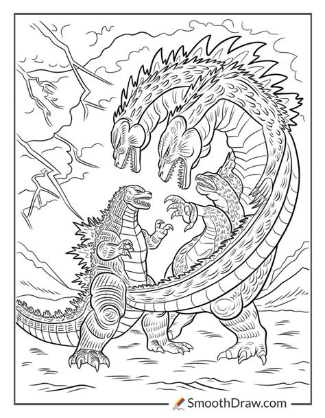Skar King Godzilla Coloring Pages Printable 2025