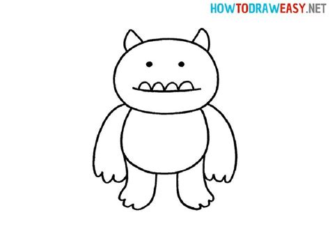 Monsters To Draw Let Your Imagination Pink Puffball Monster Drawing