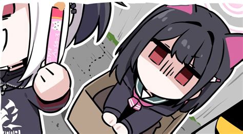 Bt Boob Tong Kayoko Blue Archive Kazusa Blue Archive Blue Archive 2girls Black