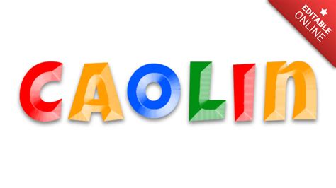 Caolin Home Text Effect Generator