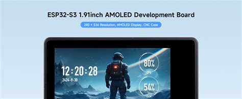 waveshare esp32 s3 1 91inch amoled display development