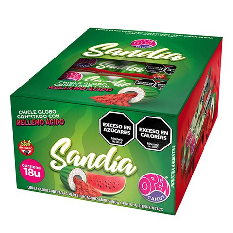Chicle Open Candy Sandia Flow 4u 18 Tiras 324g Dulcilandia Paraná