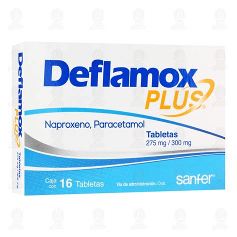 Deflamox Plus 275mg300mg 16 Tabletas