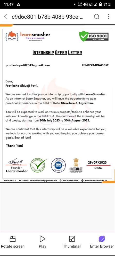 Pratiksha Patil On Linkedin Internship Isocertified Newbeginnings