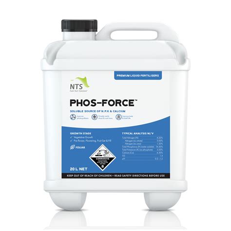Phos Force Phosphate Based Liquid Fertiliser Nutri Tech Solutions Pty Ltd