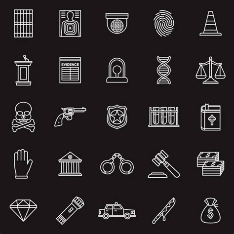 Black And White Forensic Evidence Illustrations Royalty Free Vector