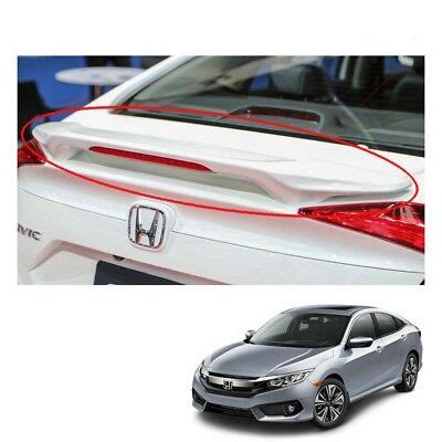 Fits Honda Civic Fc 4 Doors 2016 2017 Rear Spoiler Tailgate White