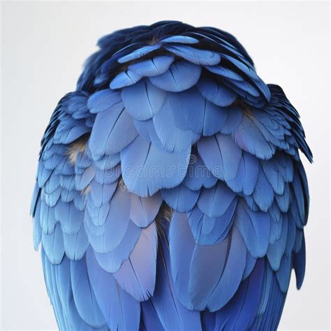 Detailed Blue Bird Feathers Close Up Stock Illustration Illustration