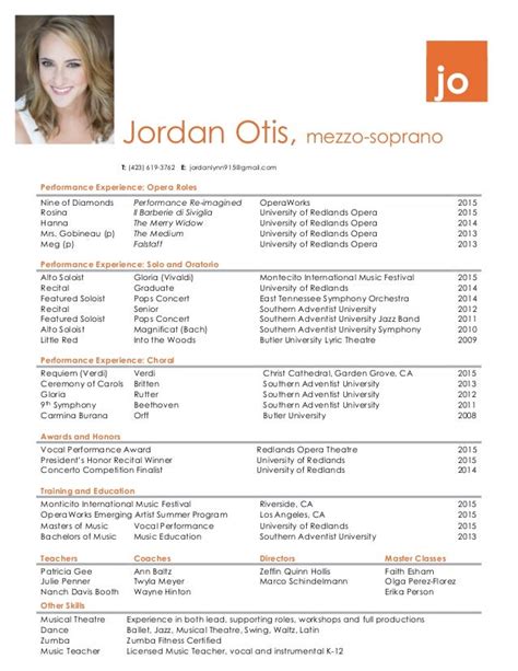 Opera Singer Cv Example At Sophia Wiseman Blog