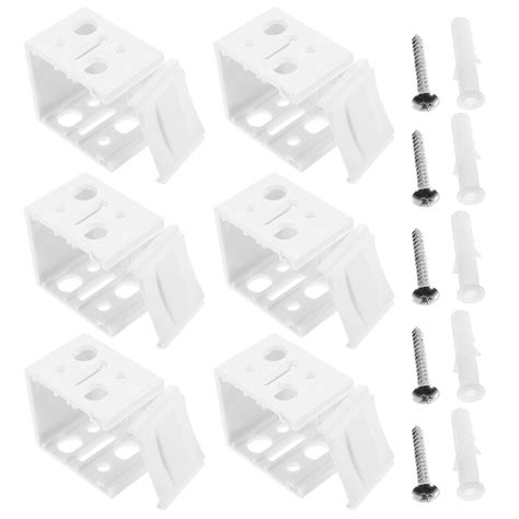 Ounona 5 Sets Of Blind Brackets Profile Box Mounting Bracket Window Blinds Headrail Bracket