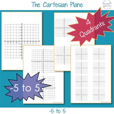Coordinate Plane Graph Paper Blank Grids Cartesian Plane 1 And 4