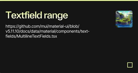 Textfield Range Codesandbox