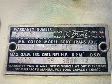 More Vin Numbers Page 23 Ford Truck Enthusiasts Forums