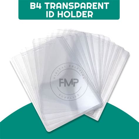 Fmp 20 Pcs B4 Vertical Plastic Id Case Id Holder Id Protector