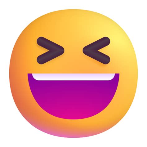 😆 Grinning Squinting Face On Microsoft 3d Fluent 15 0