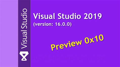 Visual Studio 2019 Version 1600 Preview 1 Leaked Online