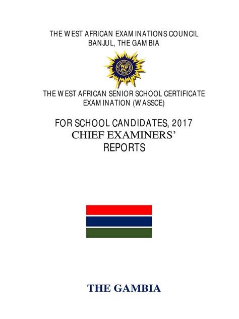 Ce Report Wassce Sc 2017 Final Pdf Test Assessment Teachers