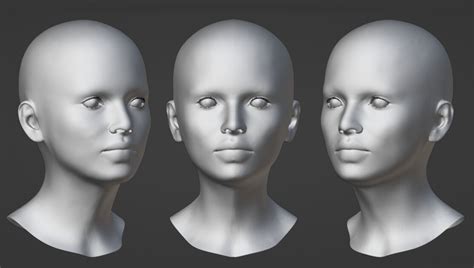 Female Face Reference For 3d Modeling Female Face Reference For 3d Modeling