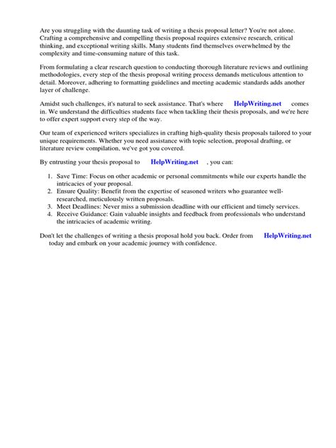 Sample Of Thesis Proposal Letter Pdf Thesis Methodology