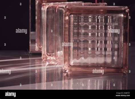 Window Glass Building Blocks Used For Design And Construction Are In A