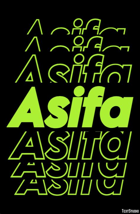 Asifa Text Effect And Logo Design Name