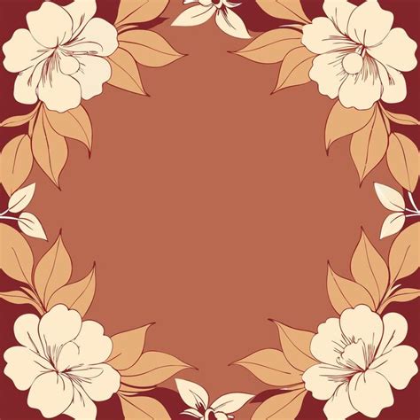 Brown Flower Frame Vector Art Icons And Graphics For Free Download