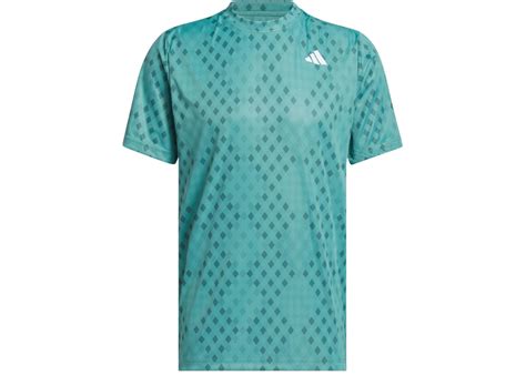 Adidas Adidas Club Climacool Graphic T Shirt Powder Teal Preloved Teal