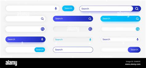 Website Search Button Empty Input Field With Cursor And Interface