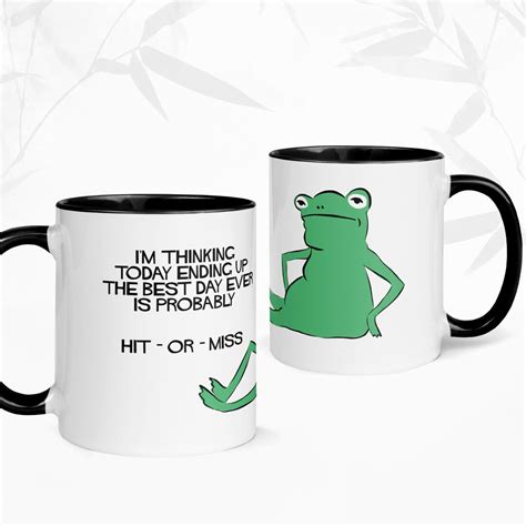 Frog Art Mug Fun Coffee Mugs Ceramic Mugs Funny Morning Coffee Text