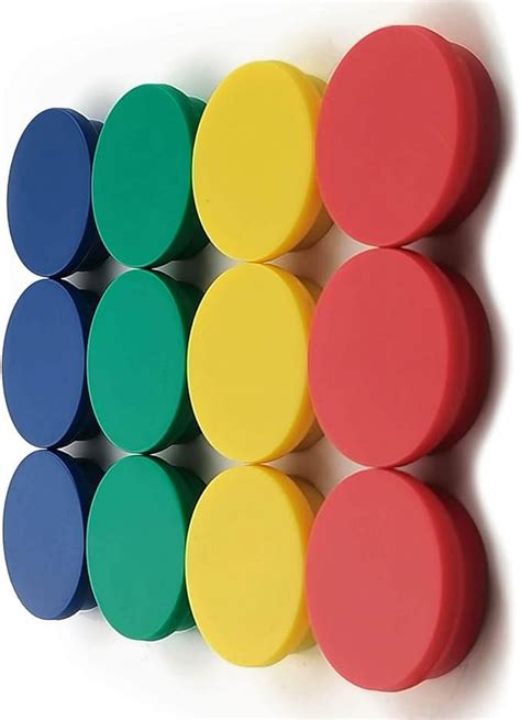 Colorful Rubber Coated Disc Magnets For Classroom Heavy Duty Magnets