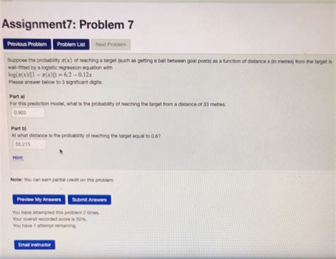 Solved Assignment7 Problem 7 Previous Problem Problem List