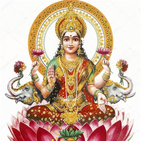 Lakshmi Hindu Goddess Of Wealth Prosperitylightwisdomfortu