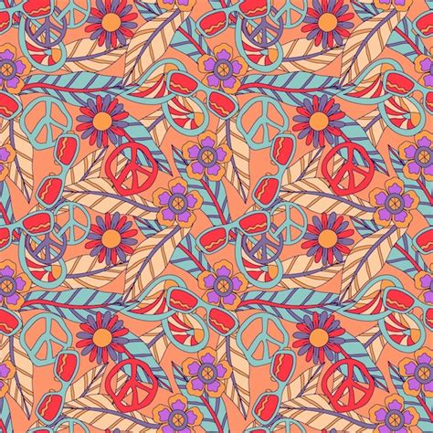 Premium Vector Colorful Trippy Psychedelic Seamless Pattern