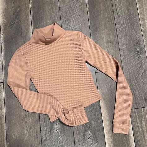 Aerie Waffleknit Turtleneck Crop Long Sleeve Simply Drost