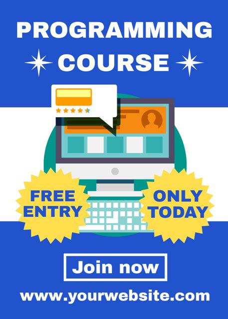 Programming Course Invitation Online Flyer Template Vistacreate