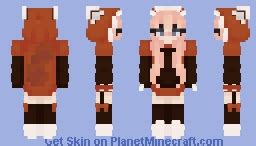 Red Panda Hoodie Minecraft Skin