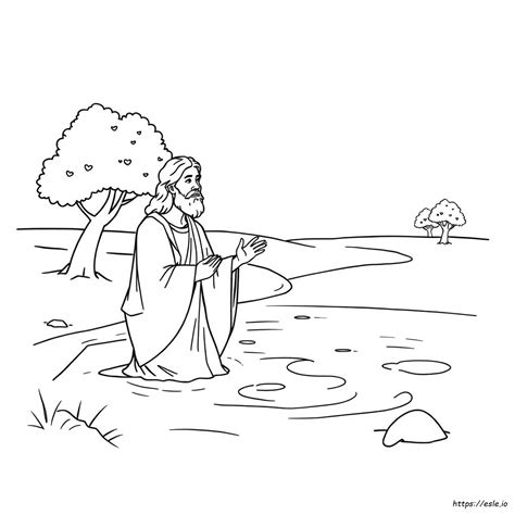 Bautismo De Jesús Para Colorear