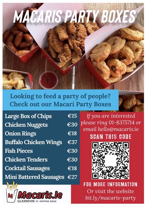 Catering Party Boxes — Macaris Take Away Glasnevin