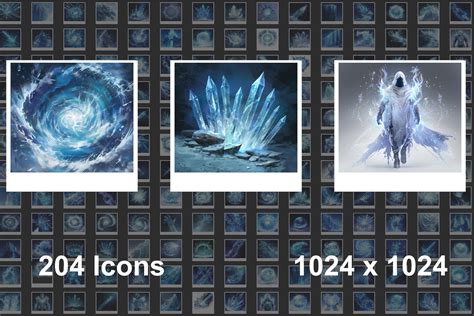 204 fantasy cryomancer skill rpg icons pack 2d icons unity asset store