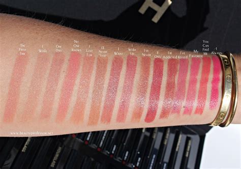 Hourglass Lipstick Swatches