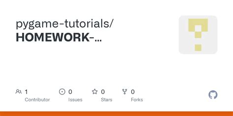 Github Pygame Tutorialshomework Specialisation