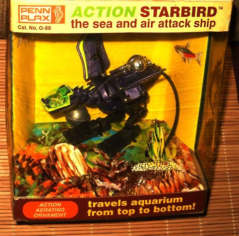 1990 Penn Plex Action Starbird Vintage Aquarium Ornament Bubbler