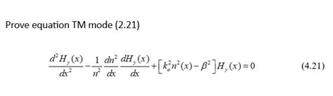 Solved Prove Equation Tm Mode 2 21