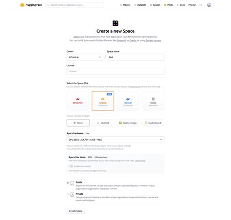 🤗 How To Create Spaces In Hugging Face🤗 Dev Community