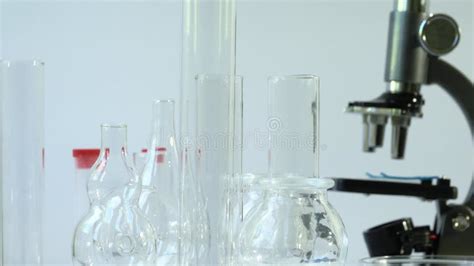 Microscop And Test Tubes Stock Video Video Of Tube 278531465