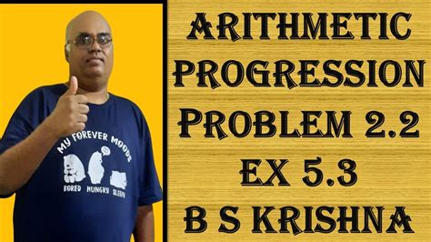 Arithmetic Progression Class 10 Ex 53 Problem 22 Youtube
